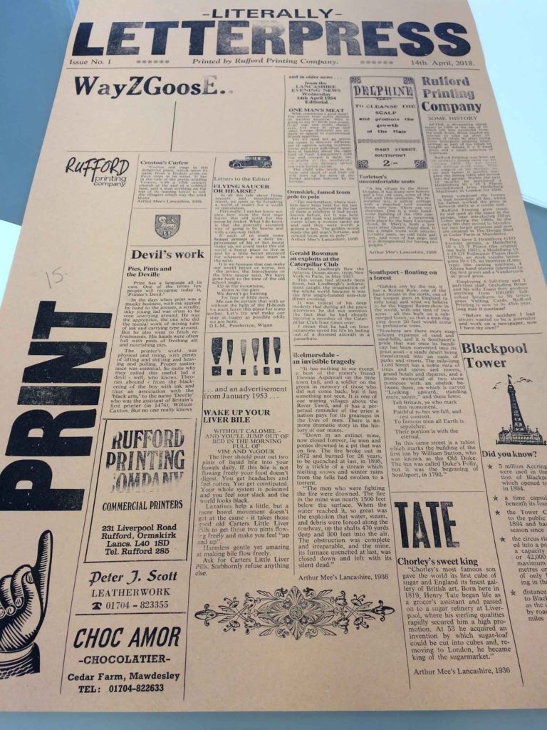 Letterpress Open Day preparations - Rufford Printing Co