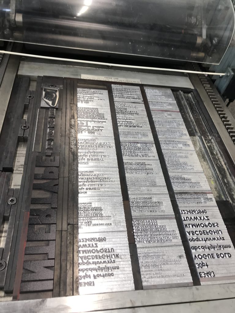 "Intertype Poster" - Rufford Printing Co