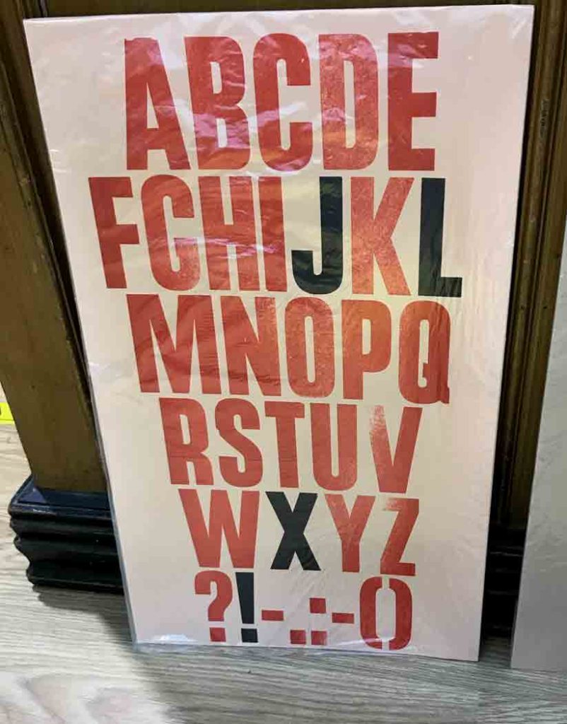Alphabet Poster Red/Black - Rufford Printing Co