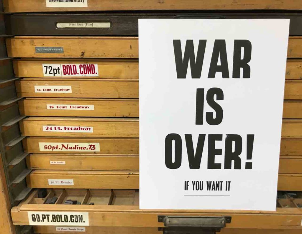 "War is Over" Poster - Rufford Printing Co